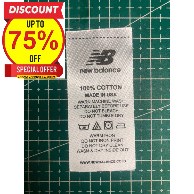 Jual NEW BALANCE TAG WASH SUPER PREMIUM CO 1X DIKIRIM 600PCS | Shopee ...