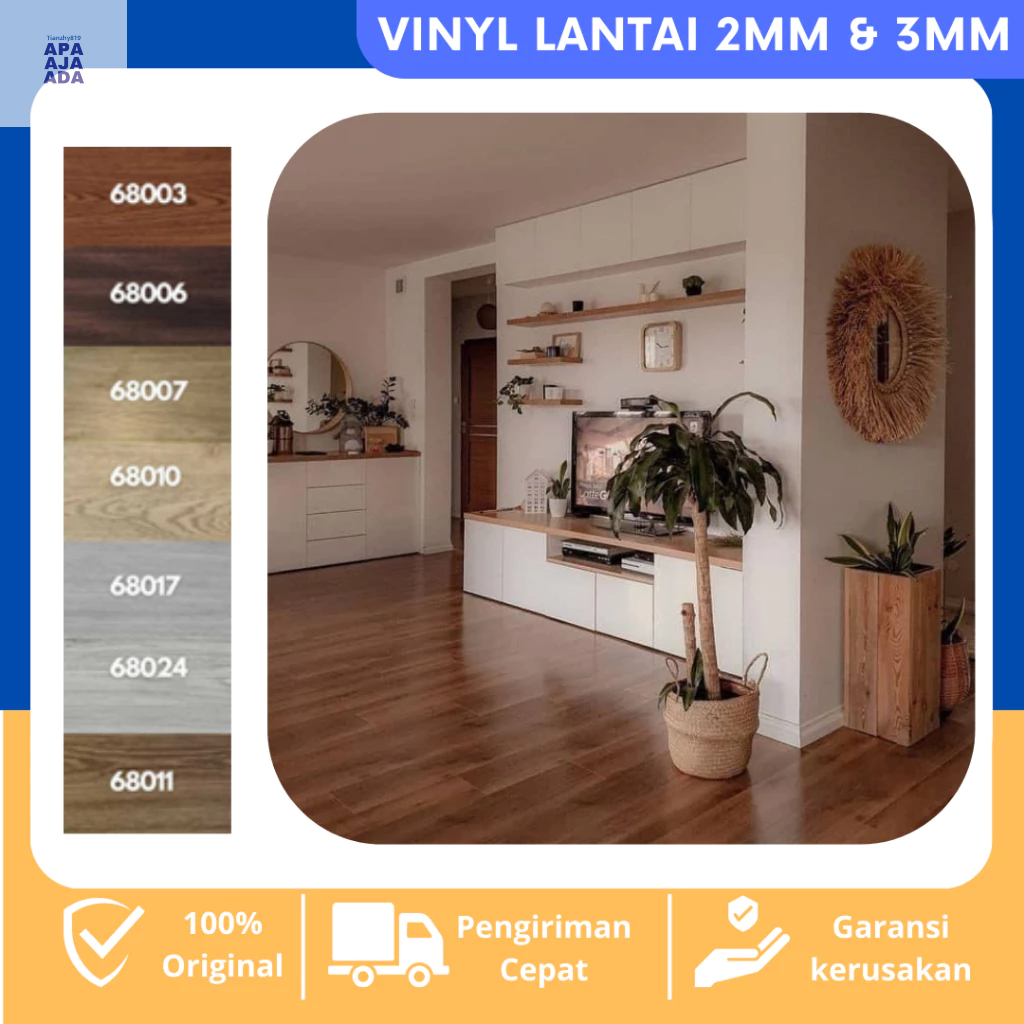 Jual Vinil Lantai Premium motif kayu/vinil lantai 3mm isi 2.1m / vinil ...