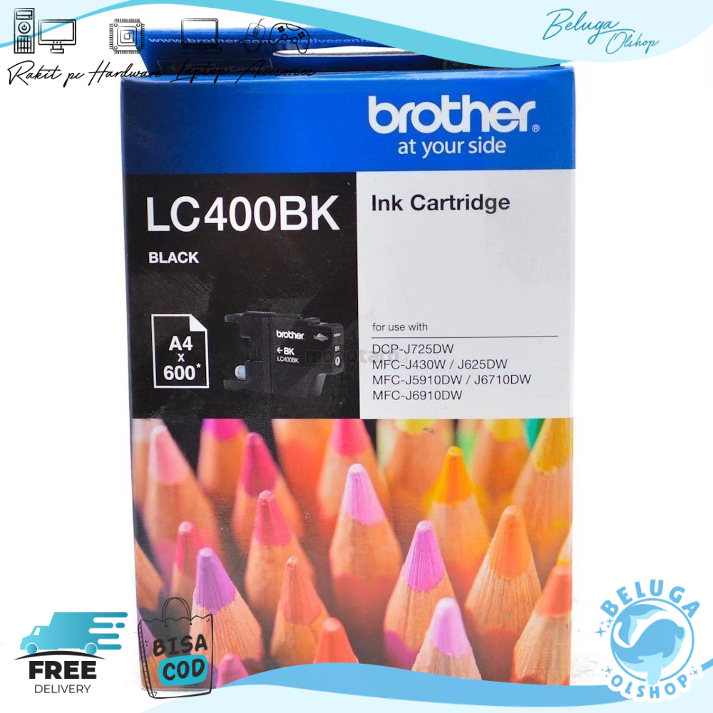 Jual CARTRIDGE LC400 BK/C/M/Y MFC-J430W TINTA BROTHER ORI | Shopee ...