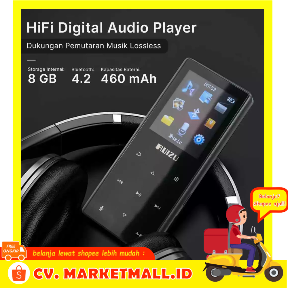 Jual Market Mall - MP3 Player HiFi DAP Bluetooth 8GB Musik Jernih ...