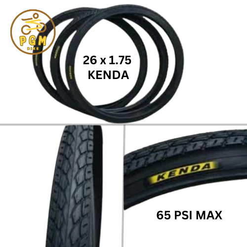 Jual Ban Luar Sepeda 26 x 175 / 26 x 1.75 KENDA Hitam MTB Mini Gunung Kembang Halus - Wajik ...