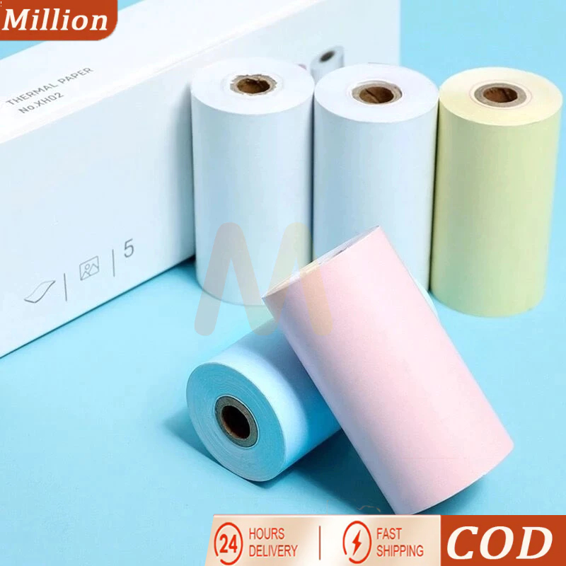 Jual 【COD】3/5 Roll Kertas Struk Thermal Paper Roll Putih/Berwarna ...
