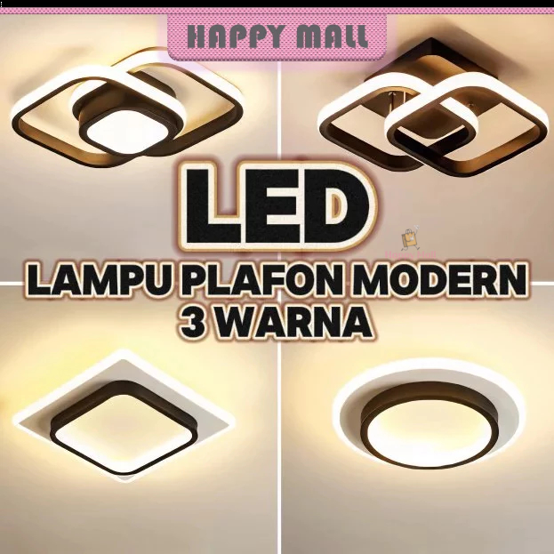 Jual (HARGA TERENDAH) COD 3 Warna Lampu Plafon LED Lampu Hias Rumah ...