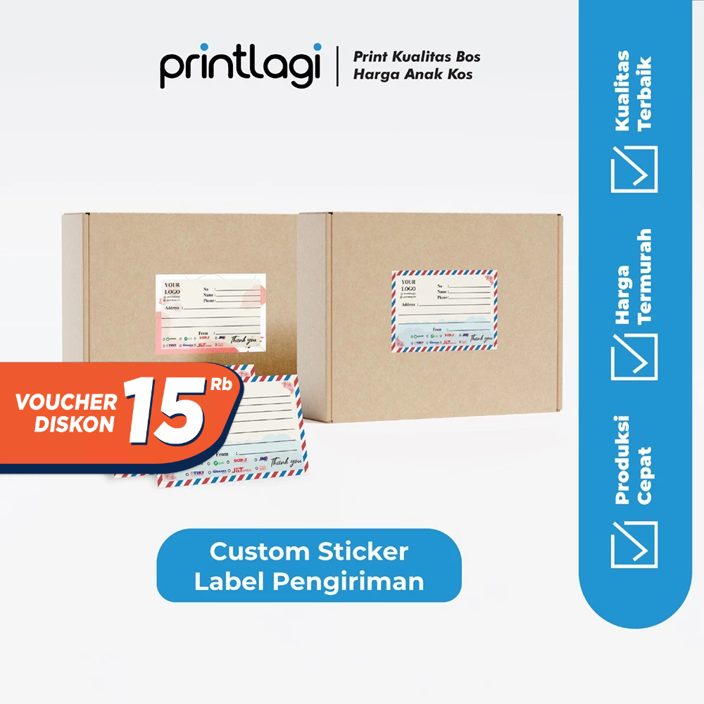 Jual Cetak Stiker Pengiriman Label Box Paket - Sticker Pengiriman Paket ...