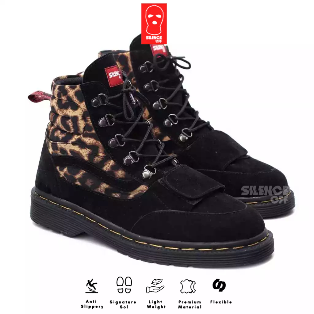 Jual Sepatu Pantofel Boots Docmart Hitam Pria SILENCE OFF - KUBO ...