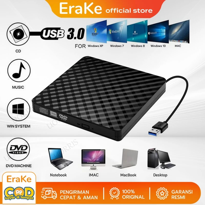 Jual DVD External USB 3.0 DVD Portable DVD RW DVD Player Portable DVD CD RW Writer Burner Player ...
