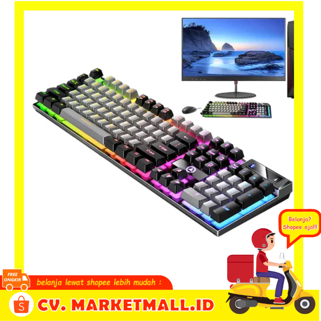 Jual Market Mall - Keyboard Gaming Mekanik RGB 104 Key dengan 104 ...