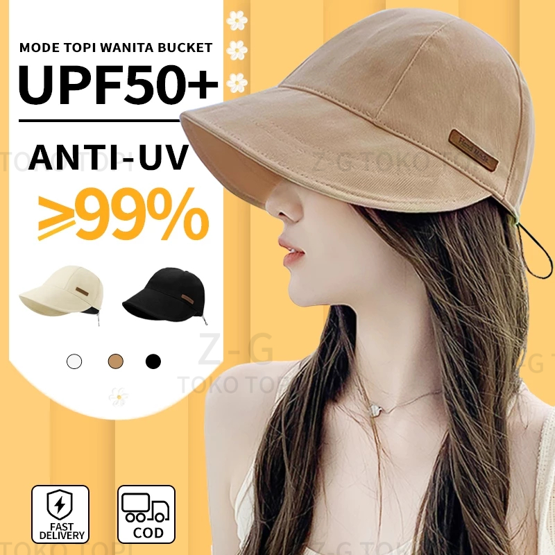 Jual topi wanita korean style topi bucket wanita topi pantai wanita berhijab topi olahraga ...