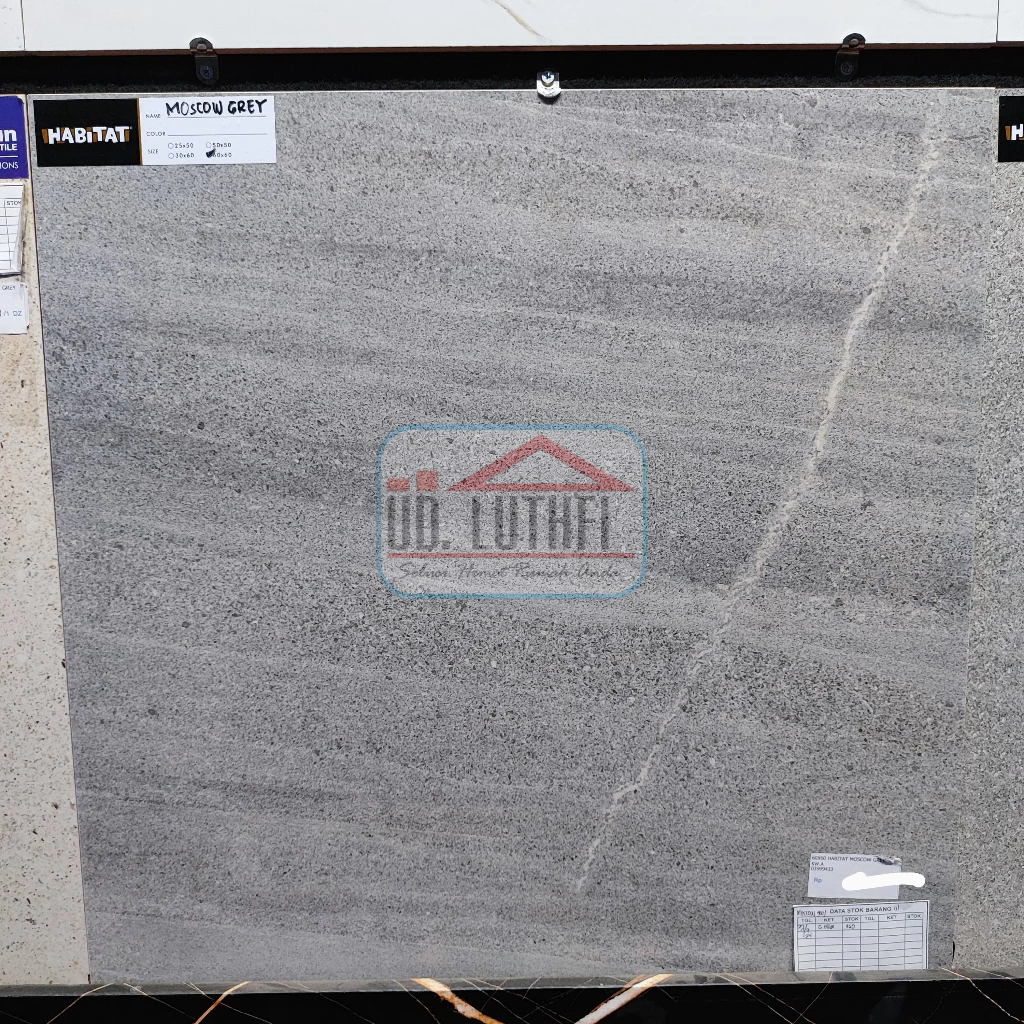 Jual Keramik Lantai Kasar 60x60 Habitat Moscow Grey | Shopee Indonesia