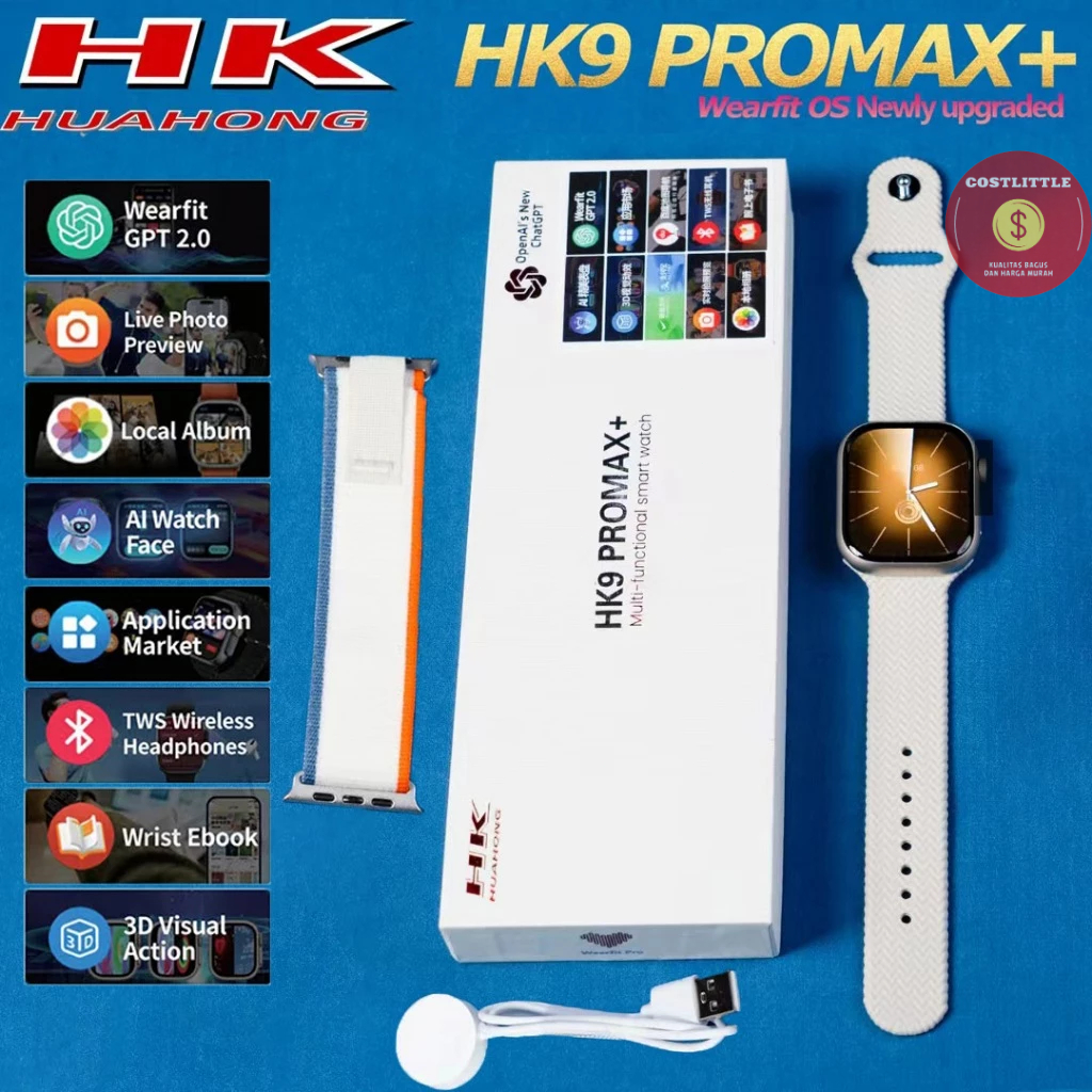Jual New HK9 Pro Max Plus Gen 6 Amoled Smart Watch 2.02inch Bluetooth ...