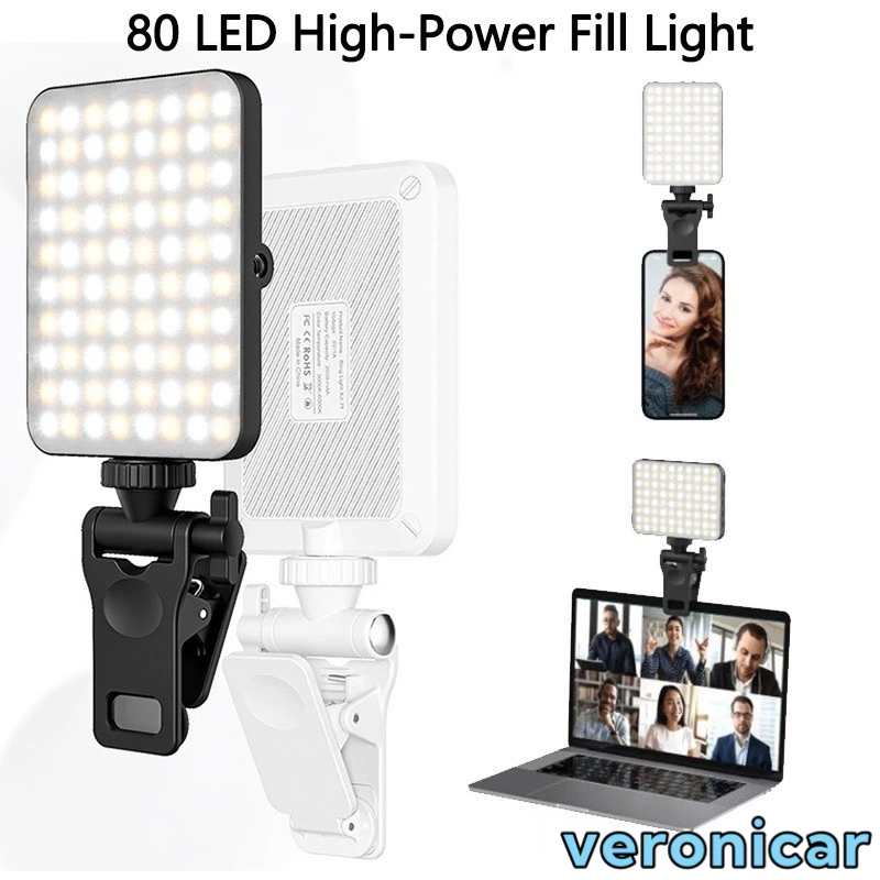 Jual 80 LED High-power Selfie Light Portable Clip Fill Light Mini led ...