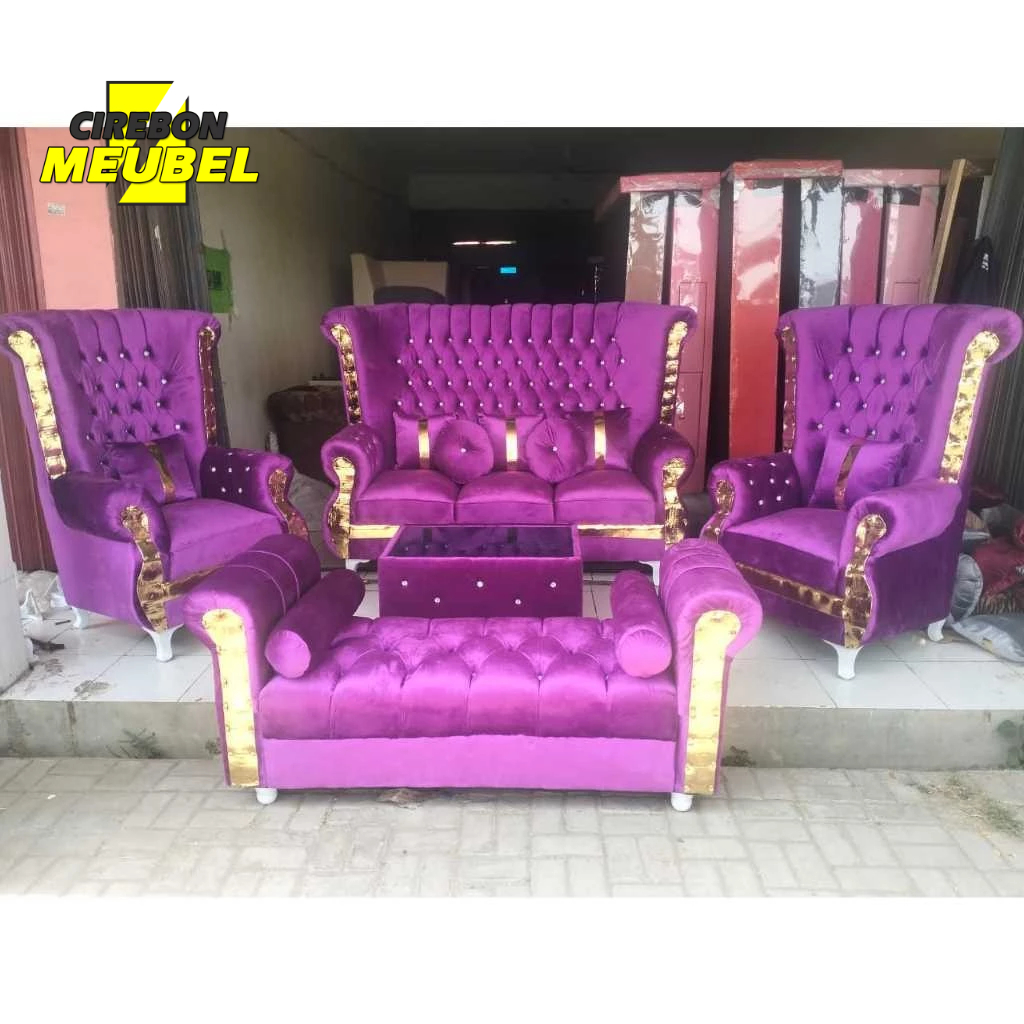 Jual Sofa sultan warna ungu emas sofa sultan list gold sofa model ...