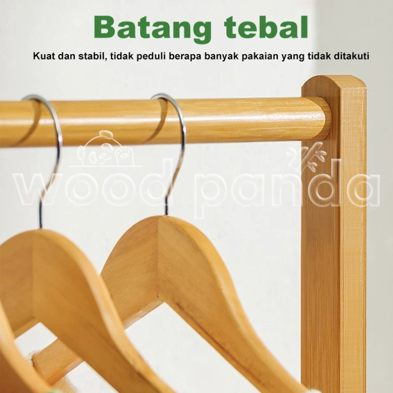 Jual Stand Hanger Gantungan Baju kayu Gantungan Berdiri Stand Hanger ...