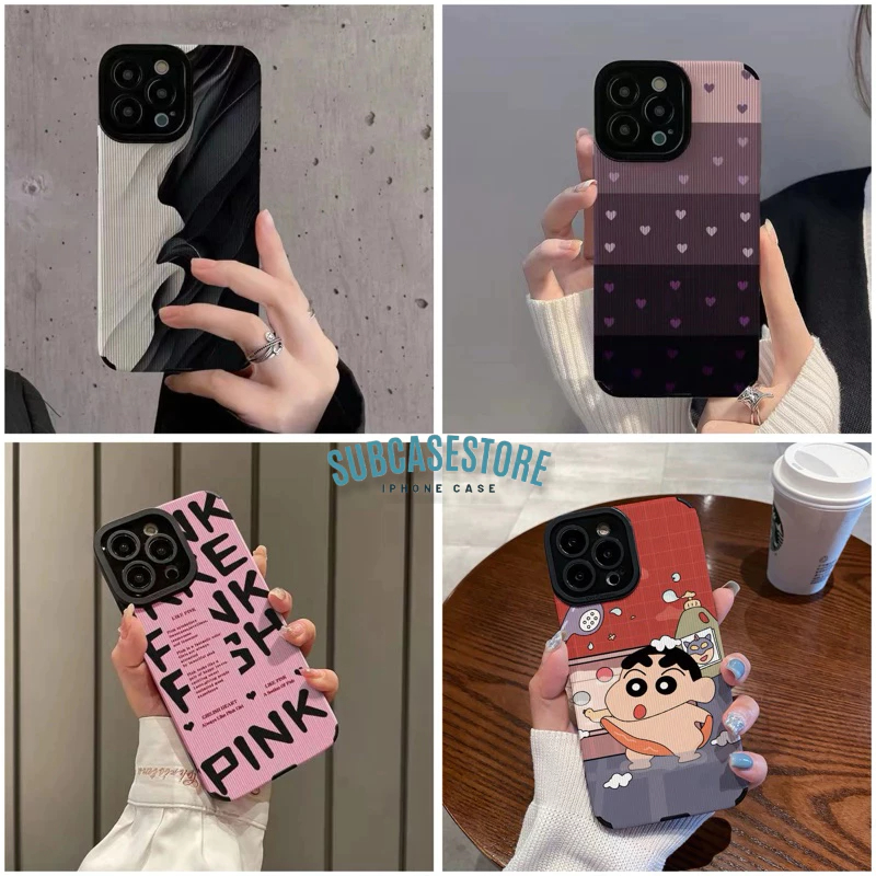 Jual (2) LEATHER MOTIF CASE IPHONE 15 16 X XR XS MAX 11 12 13 14 PRO ...