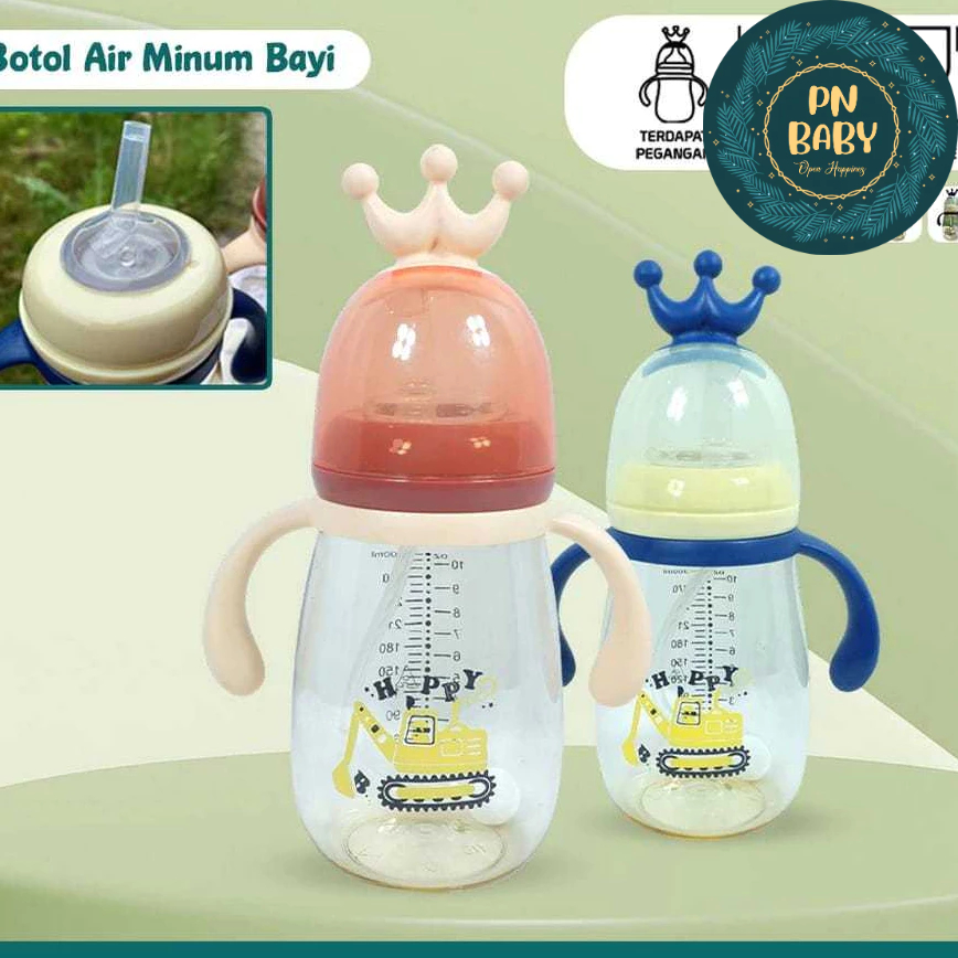 Jual premium Training Cup 300ML Botol Air Minum Bayi 2IN1 dengan Sedotan dan Dot BPA FREE ...