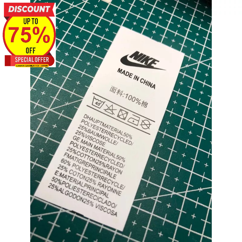 Jual NIKE TAG WASH SUPER PREMIUM CO 1X DI KIRIM 600PCS | Shopee Indonesia