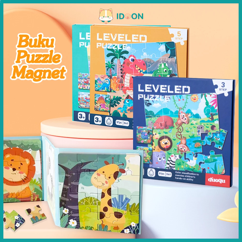 Jual IDOON 3in1 Buku Puzzle Magnet Dengan 5 Step Variasi Mainan edukasi ...