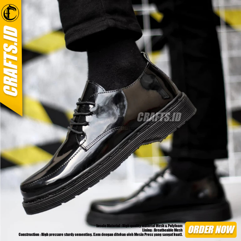 Jual Crfats - Sepatu Formal Pantofel Hitam Glossy Mengkilap Pdh Kerja ...