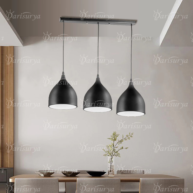 Jual Lampu Gantung Minimalis Nordik Modern Tangga 3 In 1 Lampu Gantung Ruang Meja Makan Mini Bar ...