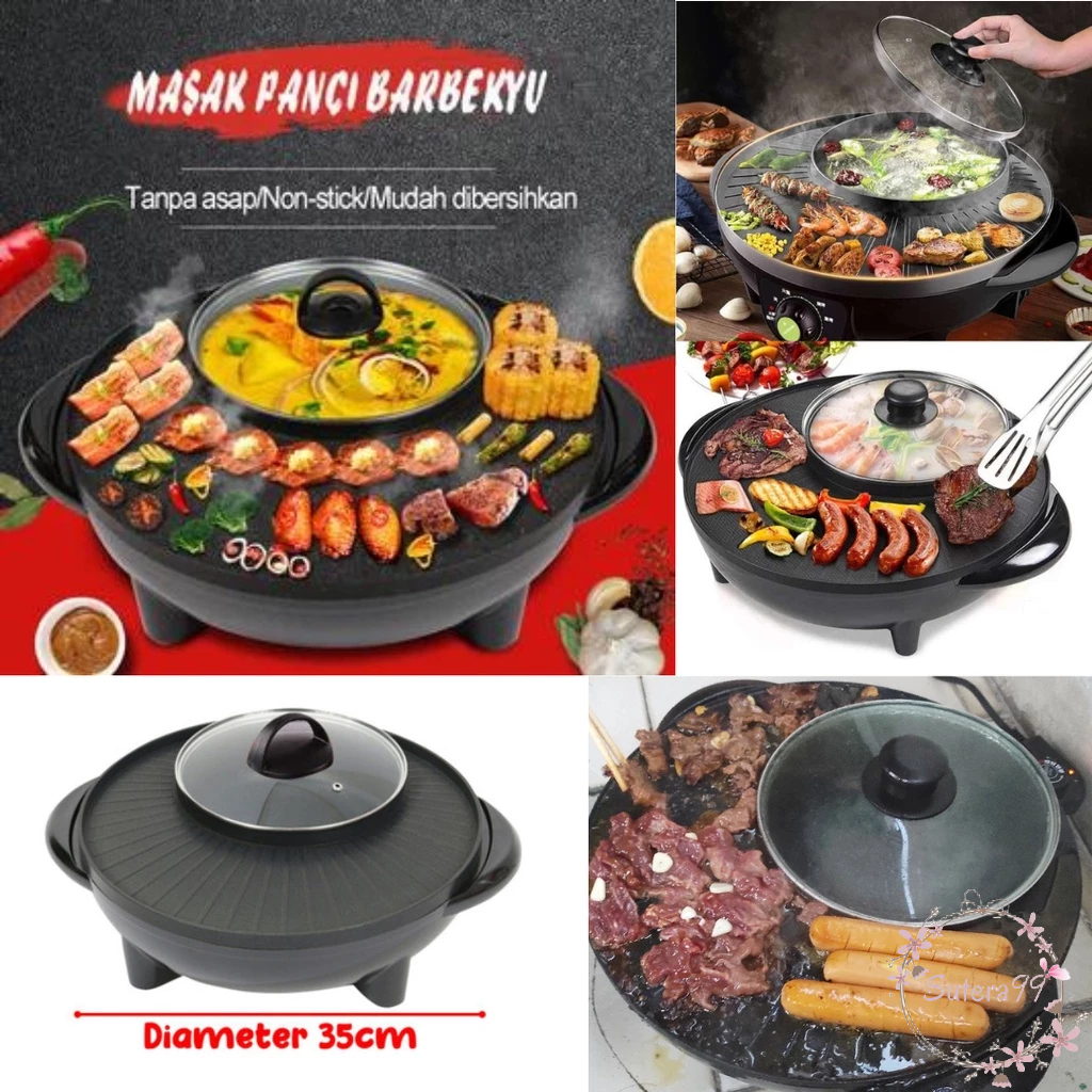 Jual Tempat Pemanggang daging Hotpot Elektrik 2in1 Alat Panggangan ...