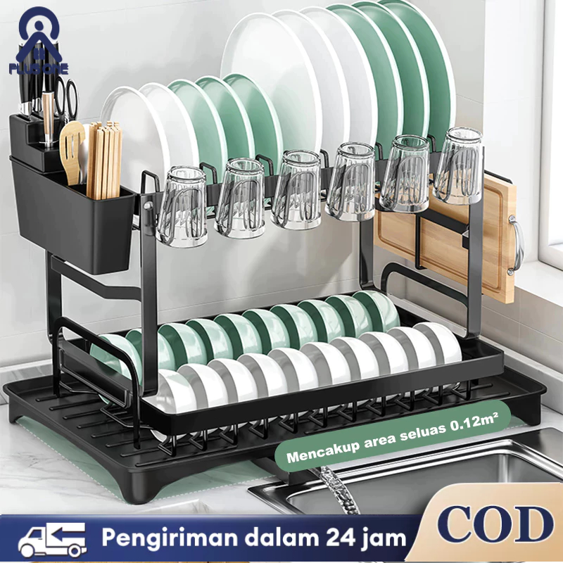 Jual Rak Piring Dapur Stainless Steel Rak Piring Multifungsi Rak ...