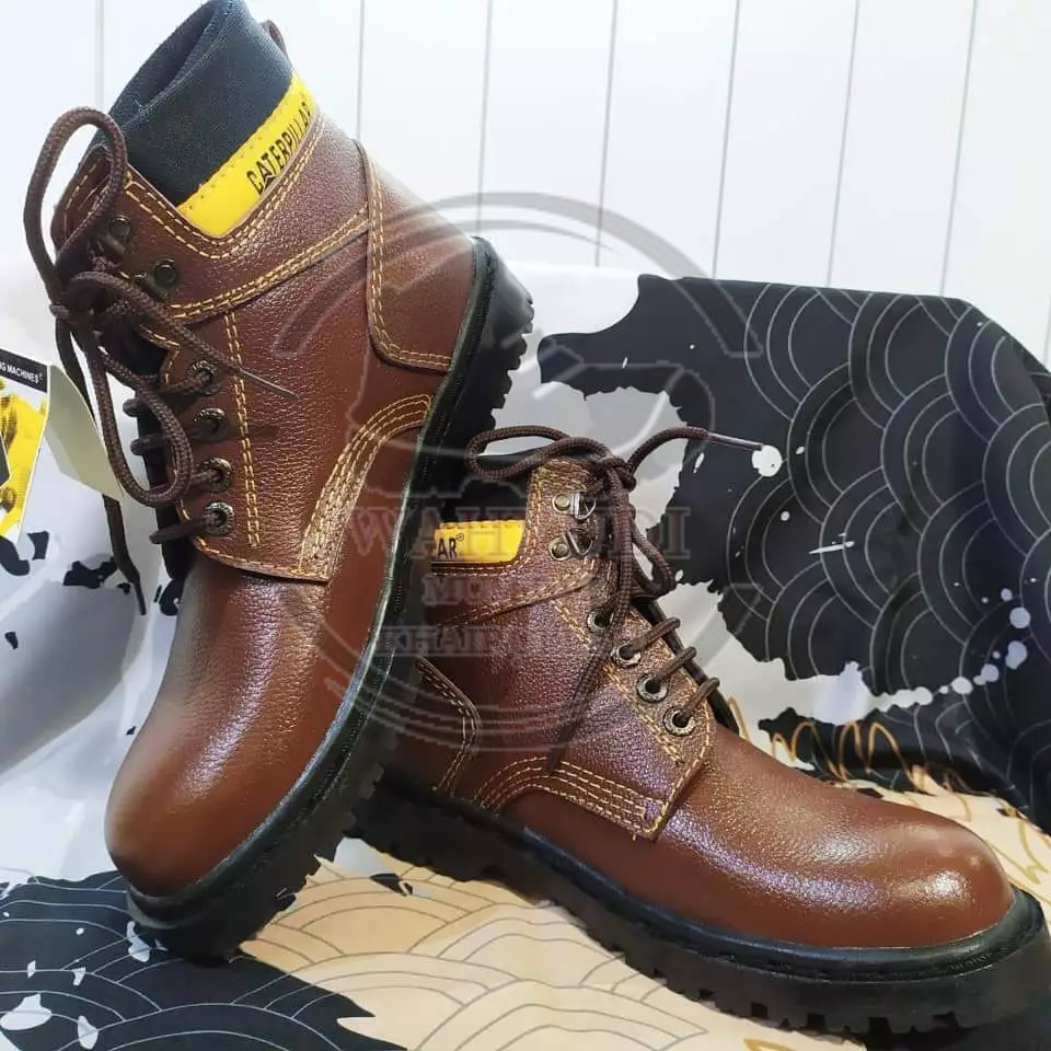 Jual Sepatu safety kulit sepatu boot cartepillar sepatu boot pria pakai ...