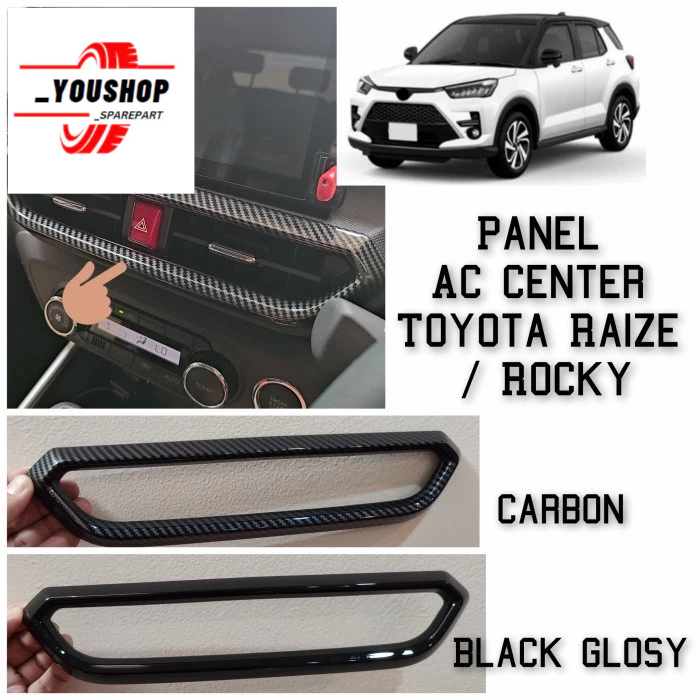 Jual Panel vent ac tengah center toyota raize rocky carbon black glossy ...