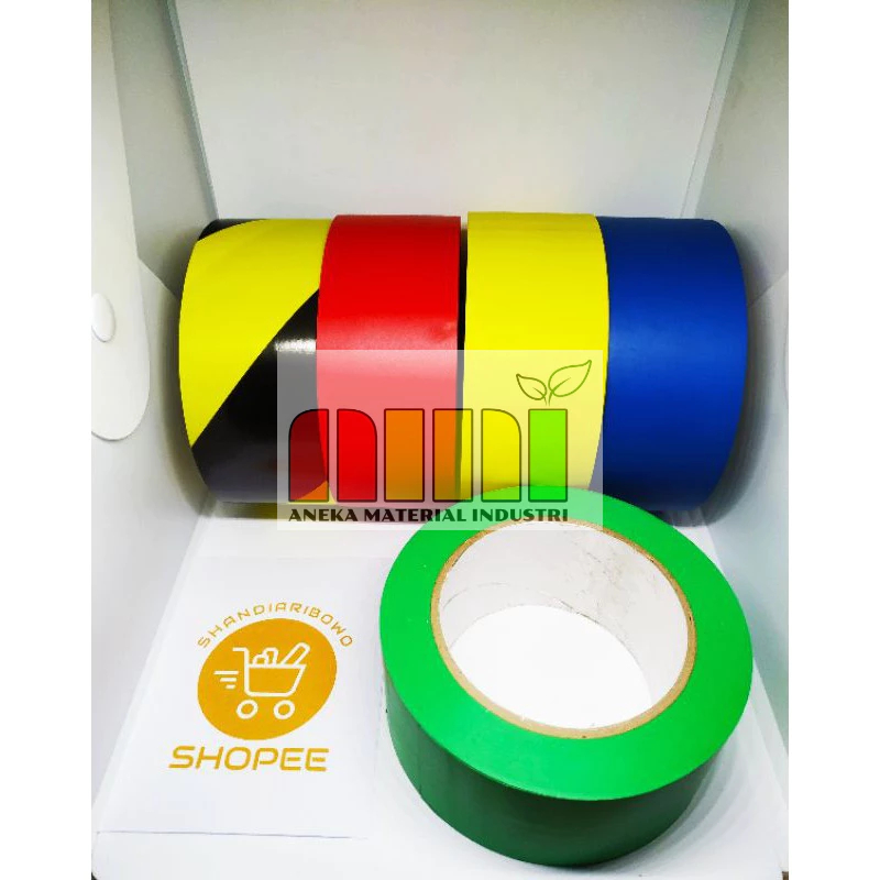 Jual Lakban Lantai 2 Inch 48MM x 33M Police Line Warna Kuning Hitam, Kuning, Merah, Putih, Hijau ...