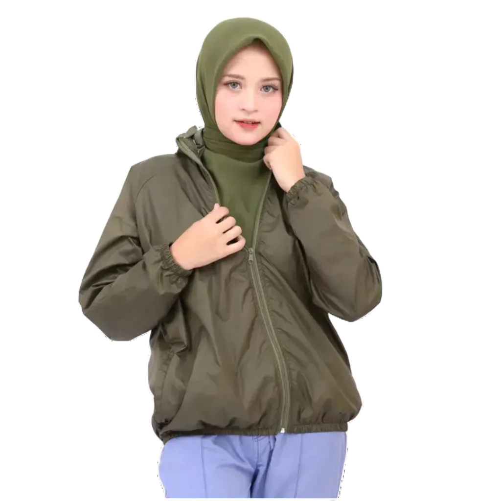 Jual jacket parasut olah raga gym sepeda wanita jwv | Shopee Indonesia
