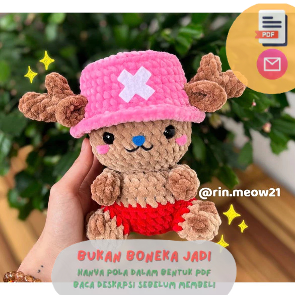 Jual Tony Tony Chopper {Pdf file Amigurumi Pattern} | Shopee Indonesia