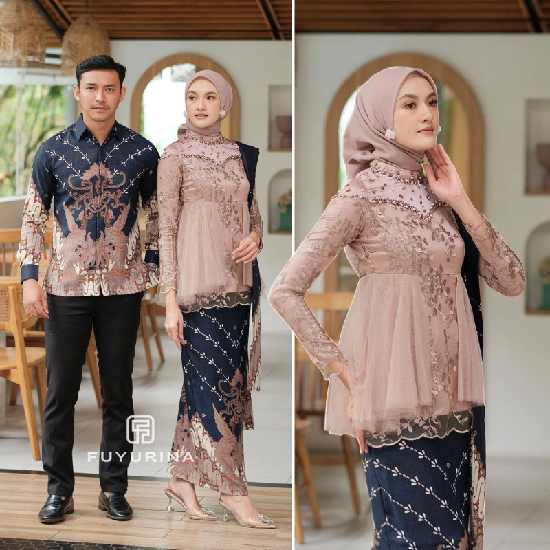 Jual Kebaya Couple Modern Set Kebaya Wisuda Couple Batik Lamaran ...