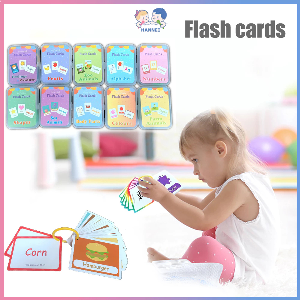 Jual Hannei Flash Card Edukasi Anak bayi/ kartu edukasi anak bayi/ flsh ...