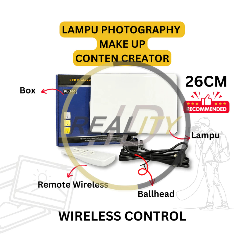 Jual LAMPU FOTO MUA PL-260 11 INCH LIVESTREAM FOTOGRAFI TERANG KOTAK ...