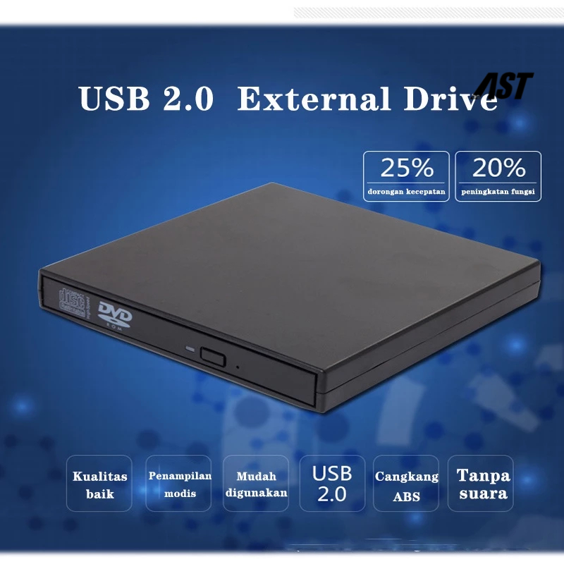 Jual Laptop CD ROM Drive External Dapat membaca drive DVD/CD/VCD Tidak perlu menginstal driver ...
