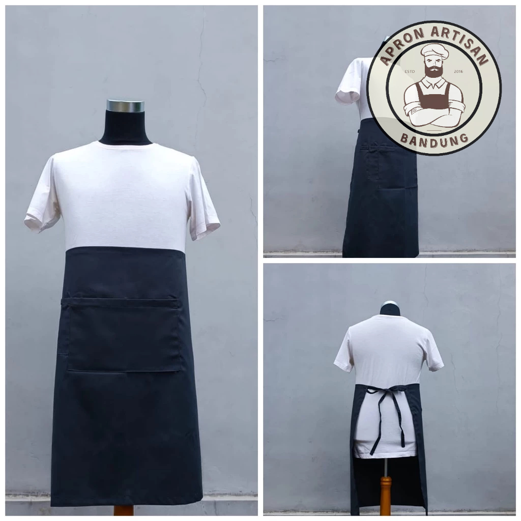 Jual Apron Celemek Half Ukuran Pendek untuk Koki Chef Waiters Barista ...