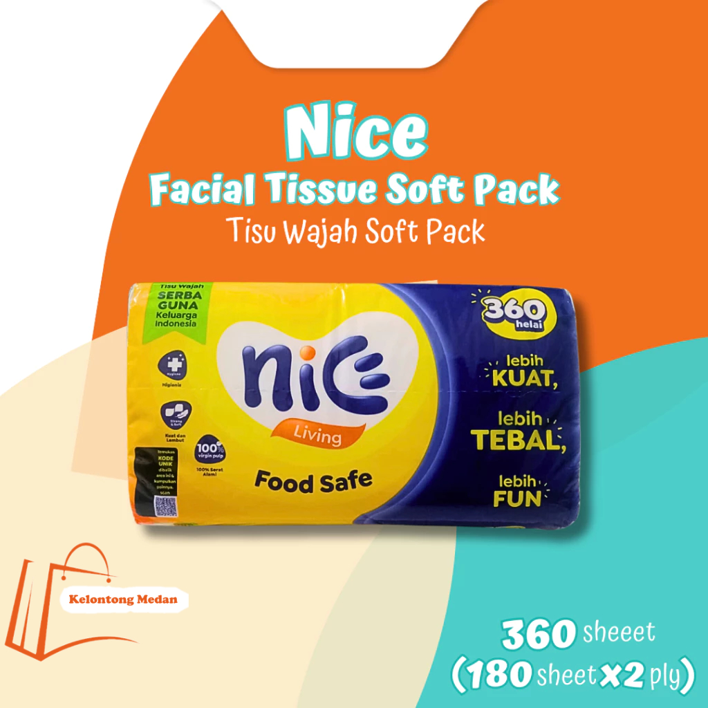 Jual TISSUE NICE 180 SHEET TISU SERBAGUNA TISSUE 2 PLY NICE TISU WAJAH ...