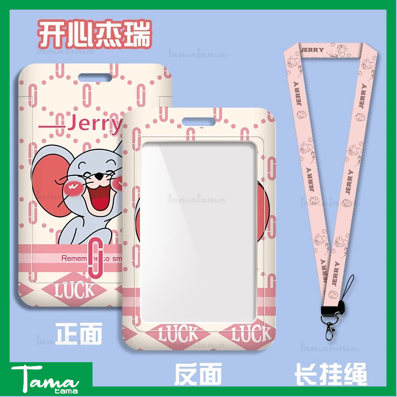 Jual Tom & Jerry ID Card Holder Strap Lanyard Anime | Name Tag Card ...