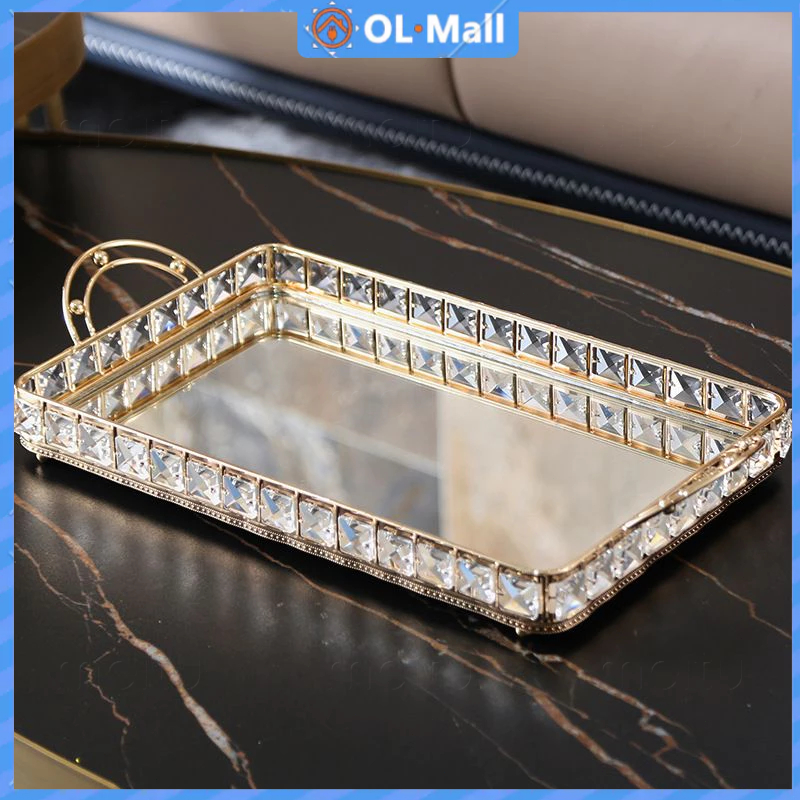 Jual nampan kristal/Europe Gold Tray / Pajangan Nampan / Dekorasi Home ...