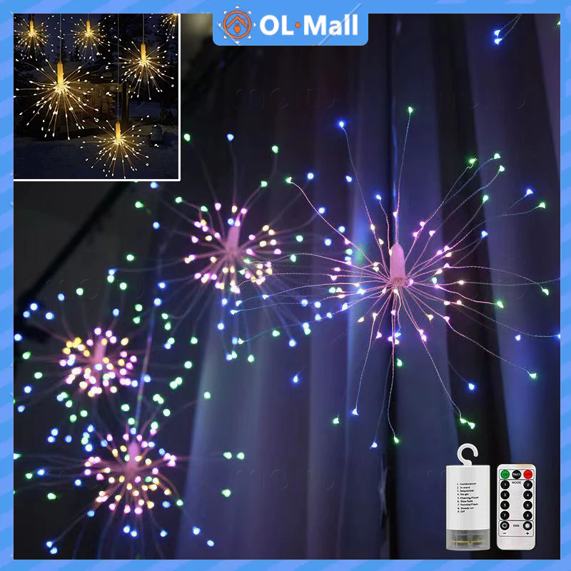 Jual Lampu Hias 120 LED Dekorasi Cantik Tema Kembang Api Waterproof ...