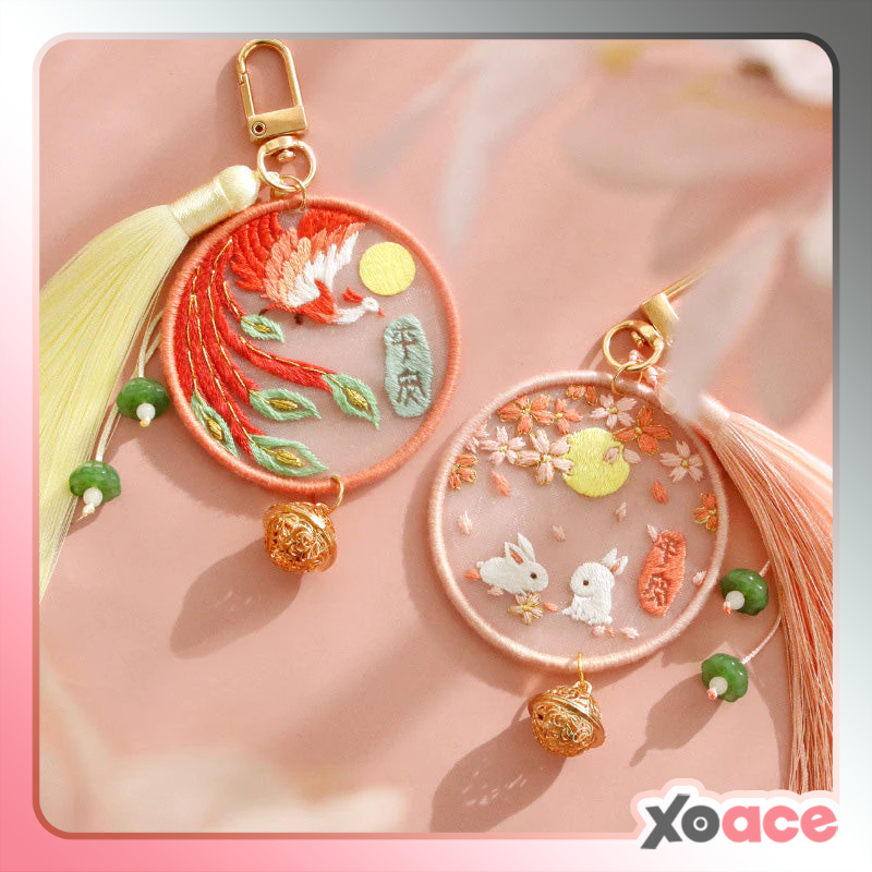 Jual DIY Kit Keychain Handmade Kerajinan Sulam Tangan Gantungan Kunci ...