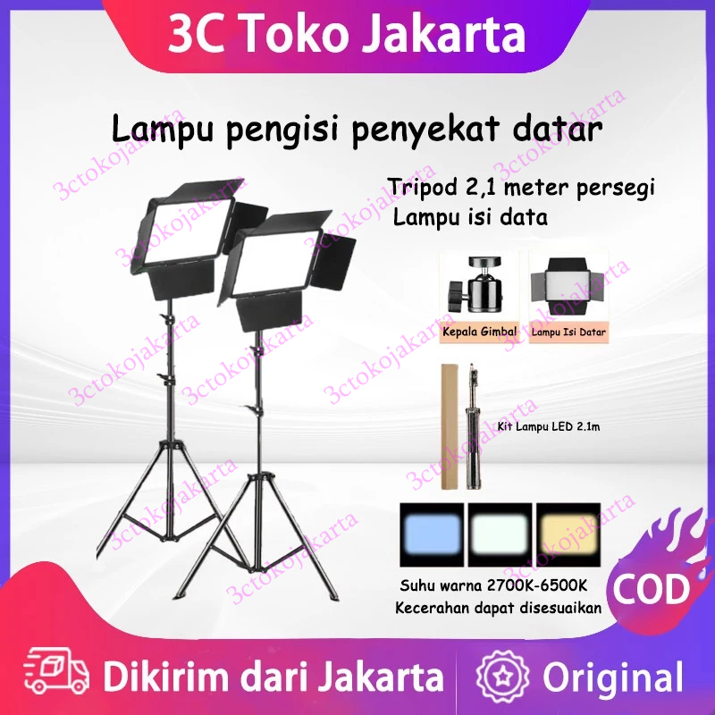 Jual Lampu Foto 11" LED Video Light + Tripiod Lampu Fotografi Live ...