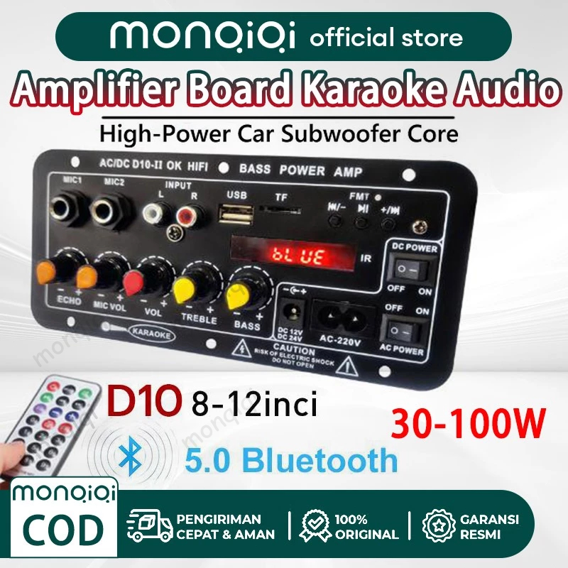 Jual Amplifier Bluetooth Amplifier Board Karaoke Audio Bluetooth USB FM ...