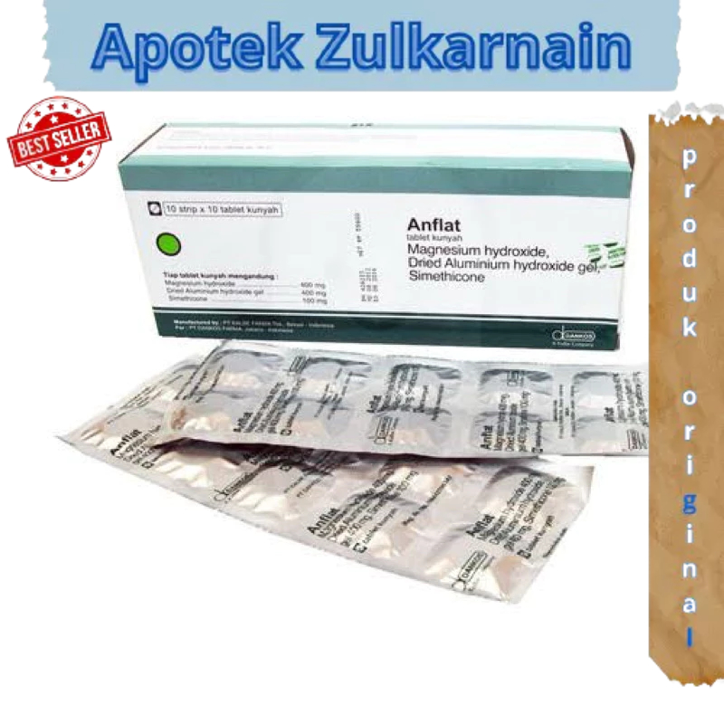 Jual ANFLAT TABLET kelebihan asam lambung, tukak lambung, | Shopee ...