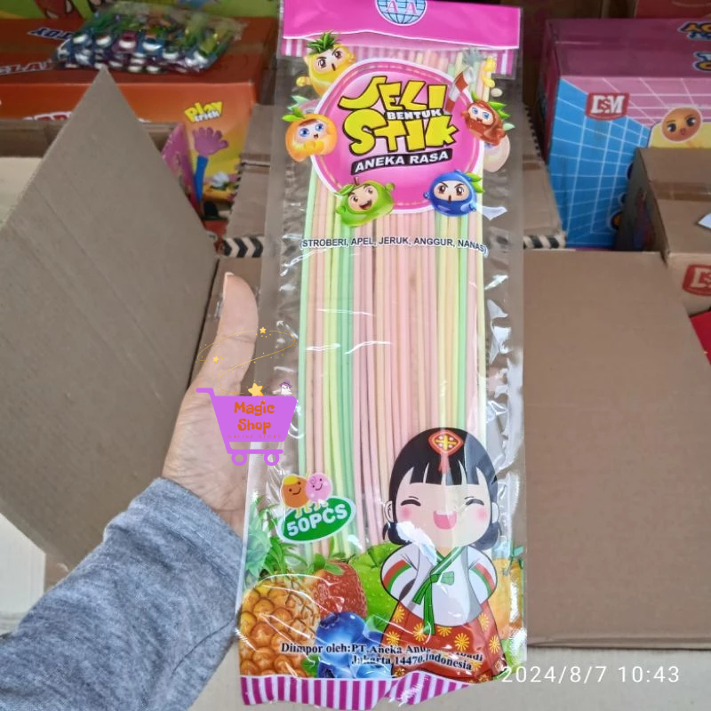 Jual JELI STICK PANJANG ISI 50 PCS / JELLY STICK ANEKA RASA YOGURT ...
