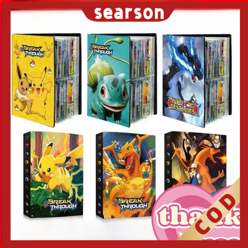Jual 【24h】4 Pocket Card Pokemon Album Book Anime Map Game Pokémon cards ...