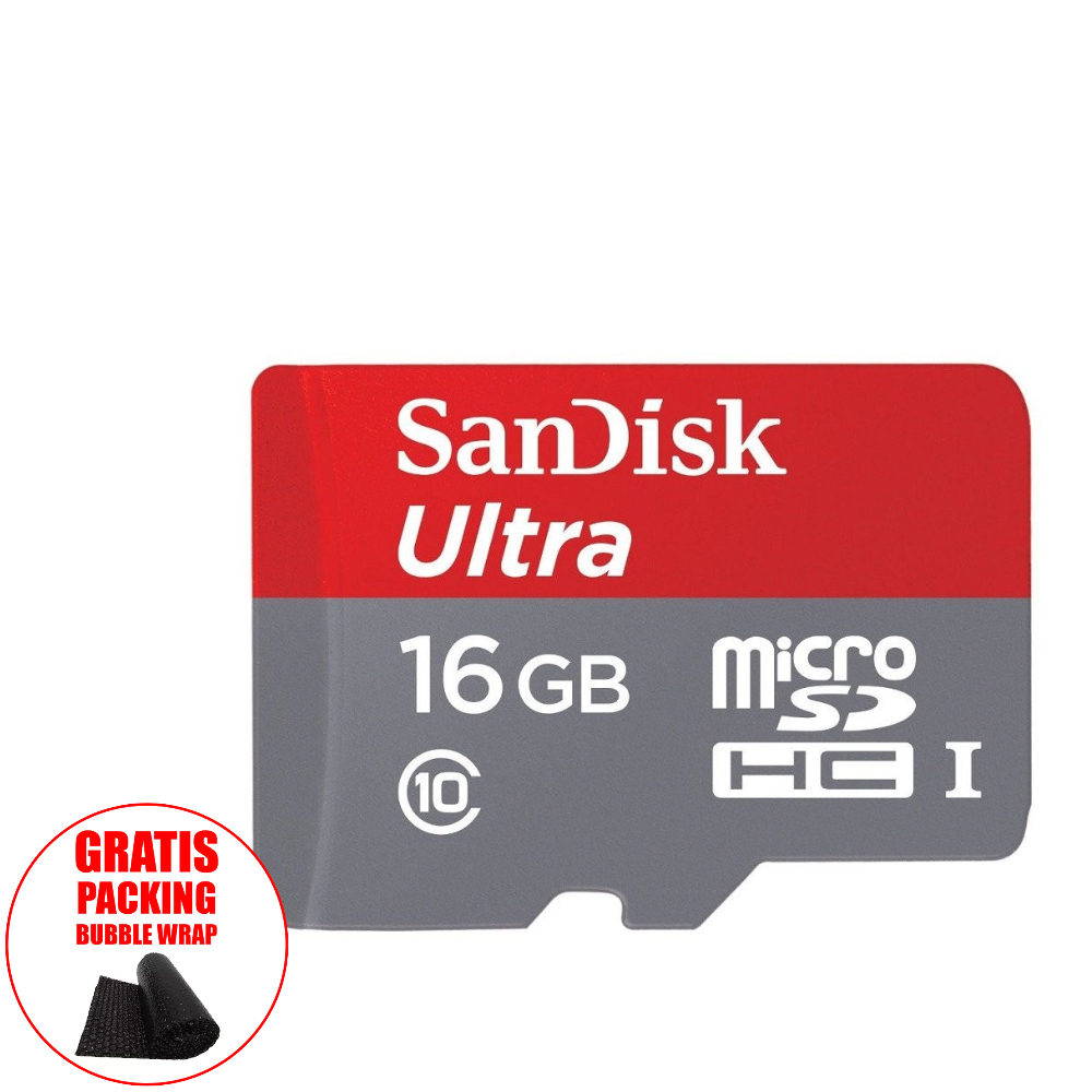 Jual SANDISK MEMORY CARD MICRO-SD 16 GB ULTRA/CLASS 10 (80 MBPS ...