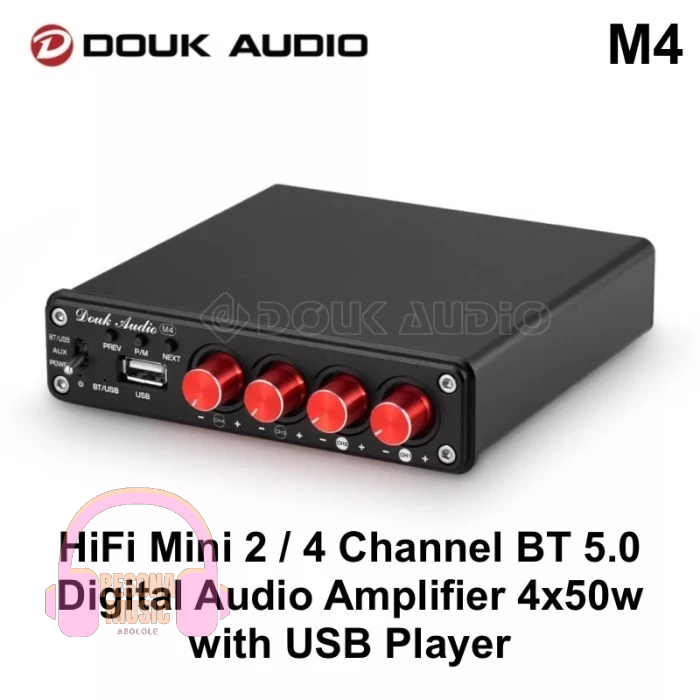 Jual Terlaris!! Douk Audio M4 Mini 2 Or 4 Channel Bt5.0 Digital Audio ...