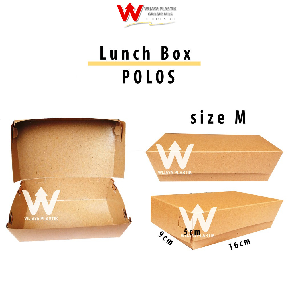 Jual [50Pcs] Lunch Box ( M ) Window & Polos --- 50 pcs @1/2 PACK ...