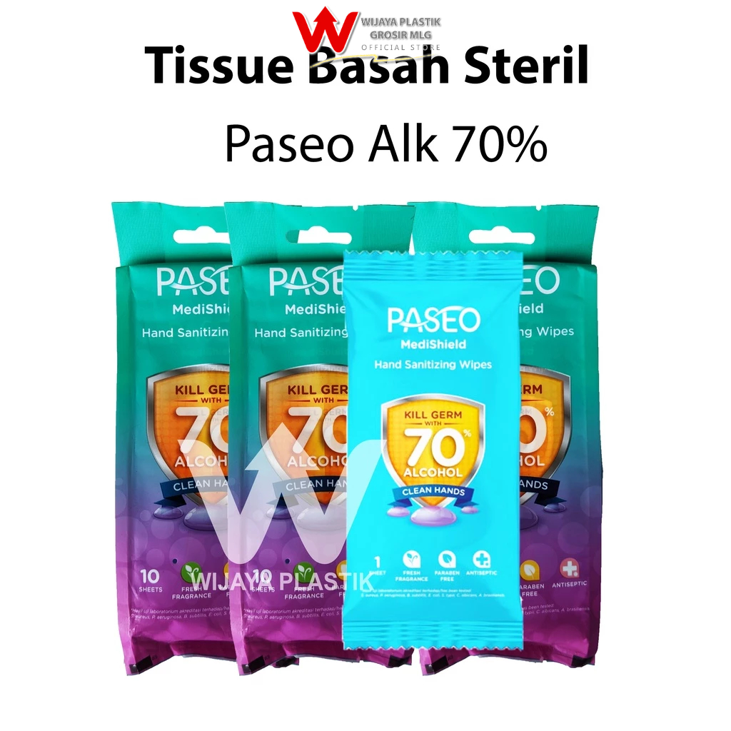 Jual Tissue Basah Paseo STERIL MEDISHIELD | hand sanitizing alkohol 70% ...