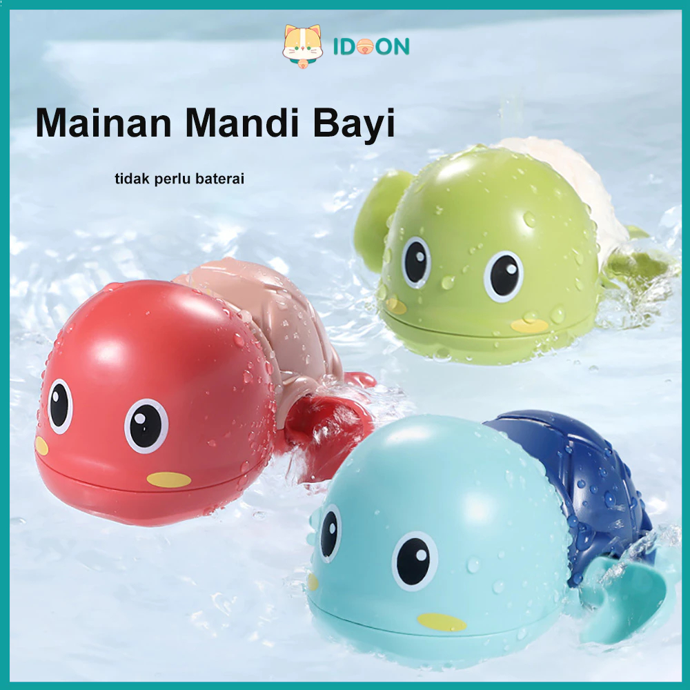 Jual IDOON Mainan mandi anak bentuk penyu mainan bayi jarum jam ...